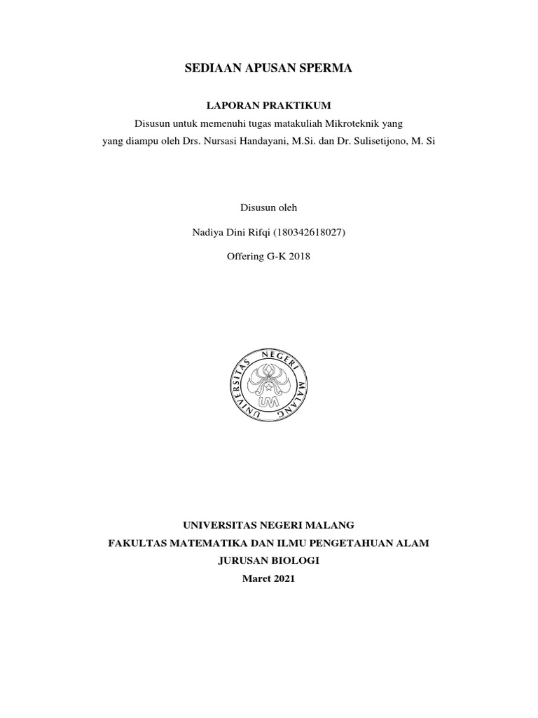 Sediaan Apusan Sperma | PDF