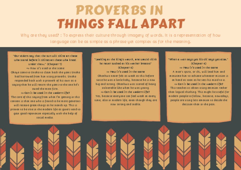 Proverbs in Things Fall Apart | PDF