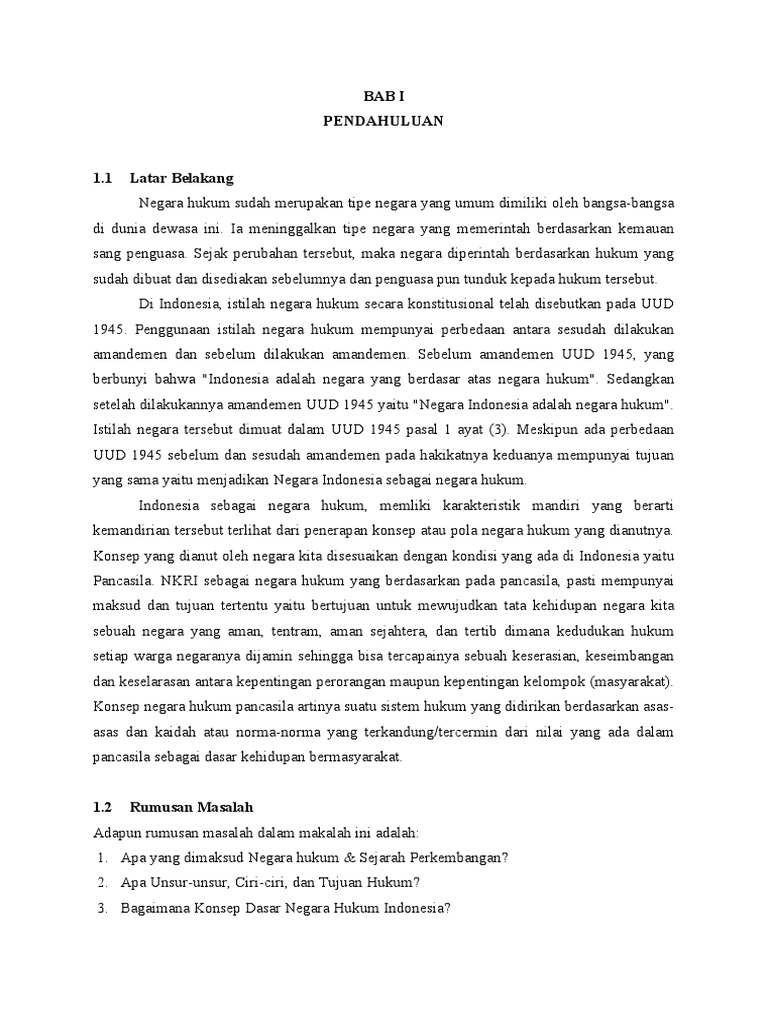 Indonesia Sebagai Negara Hukum | PDF