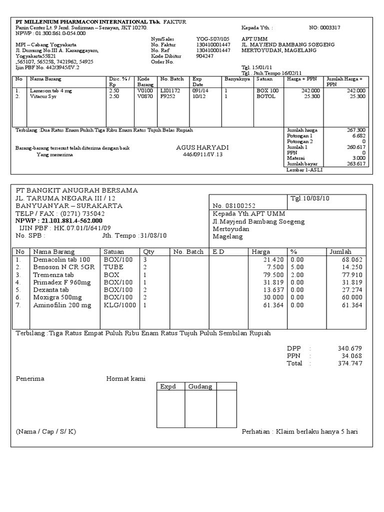 Agus Haryadi: NPWP: 21.101.881.4-562.000 | PDF