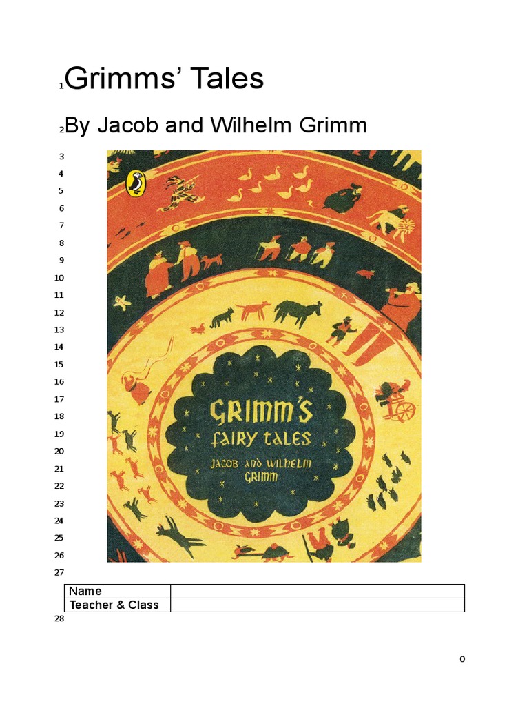 Grimms' Tales: by Jacob and Wilhelm Grimm | PDF | Brothers Grimm ...