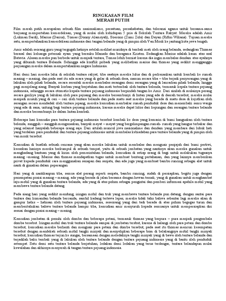Ringkasan Film Merah Putih | PDF | Sejarah | Klasik