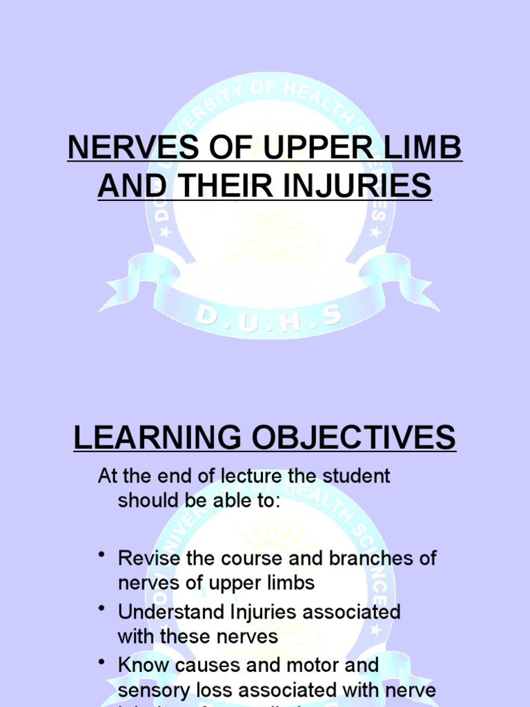 Gross Nerve Injuries of Upper Limb-1 | PDF | Arm | Hand