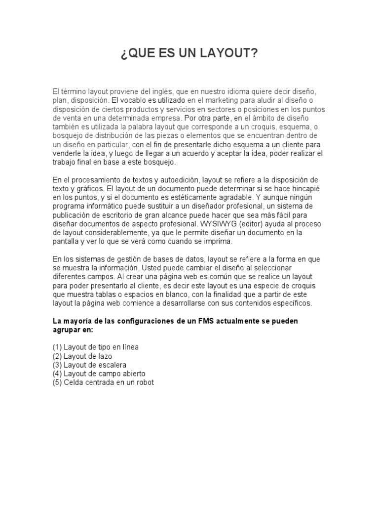 Que Es Un Layout | PDF