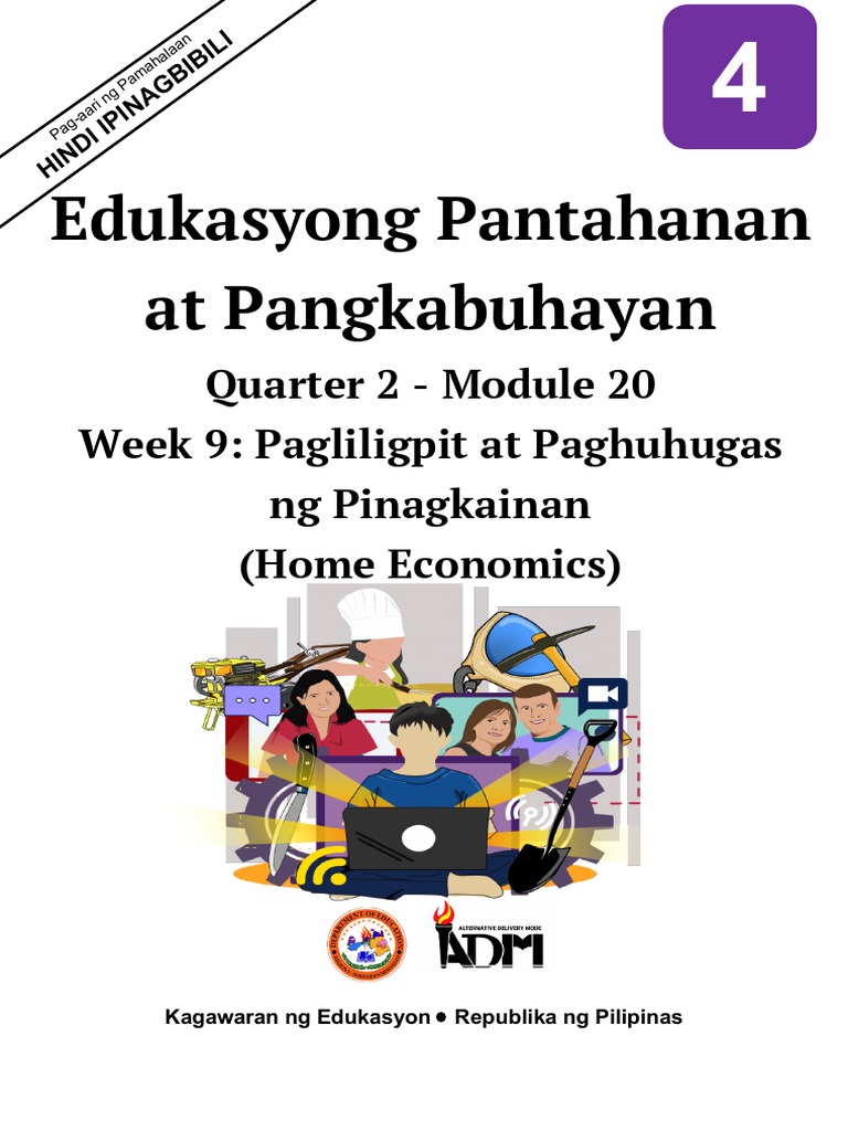 EPP4 Q2 Mod20 Pagliligpit-at-Paghuhugas-ng-Pinagkainan v3 | PDF