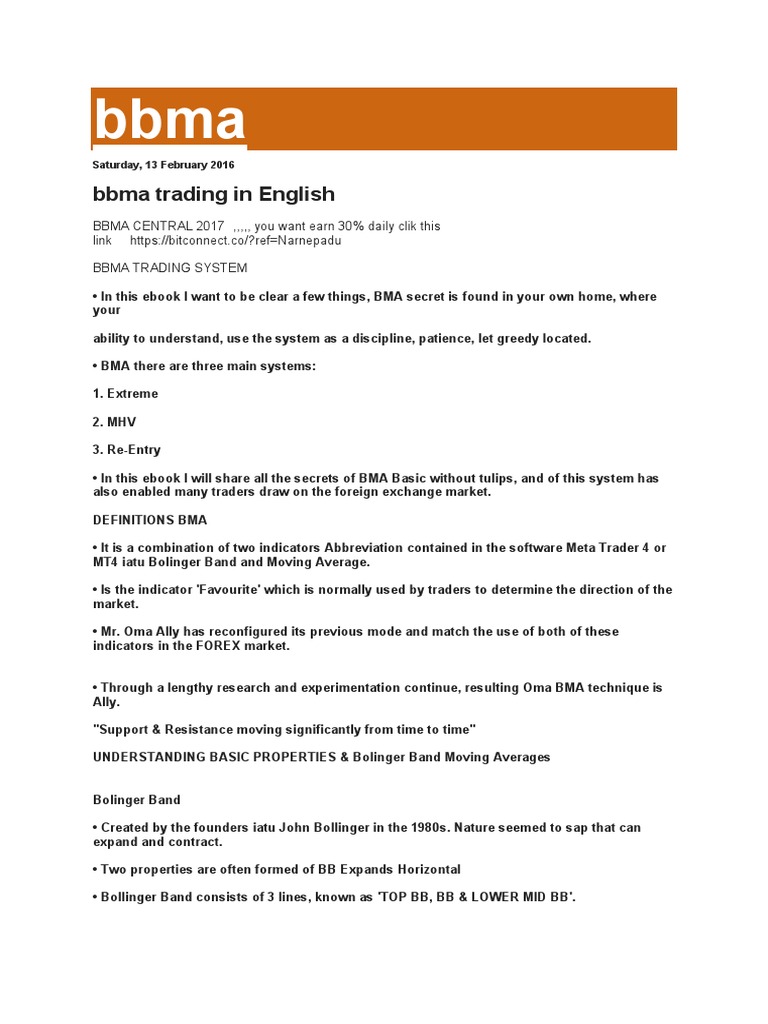 BBMA Technique | PDF | Foreign Exchange Market | Technical Analysis