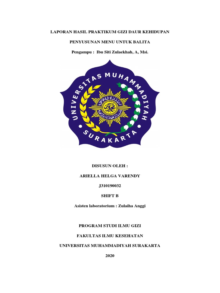 Praktikum GDK Menu Balita | PDF