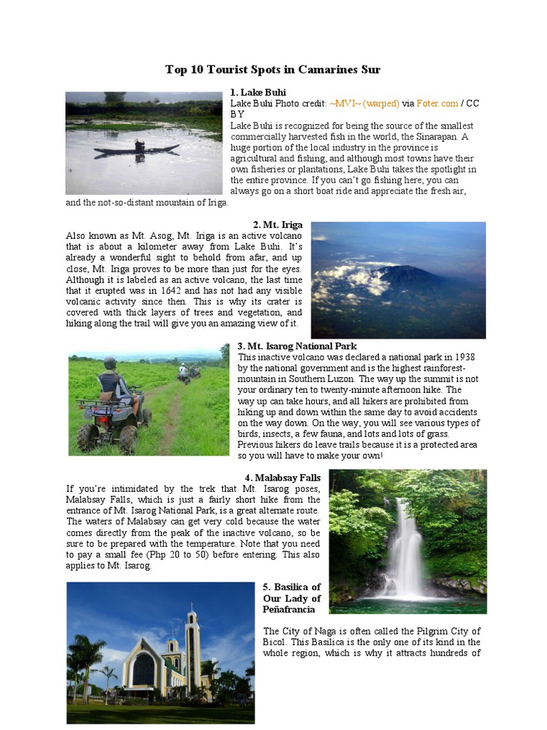 Top 10 Tourist Spots in Camarines Sur | Download Free PDF | Hiking ...