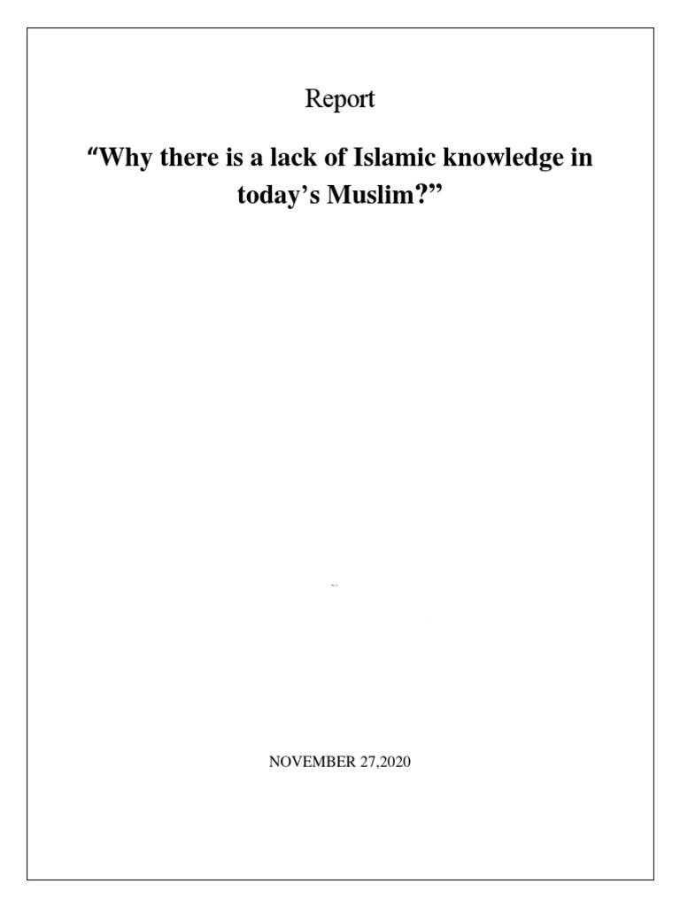 Islamic Studies Project | PDF | Quran | Islam