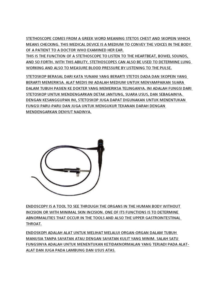 Alat Alat Medis English | PDF