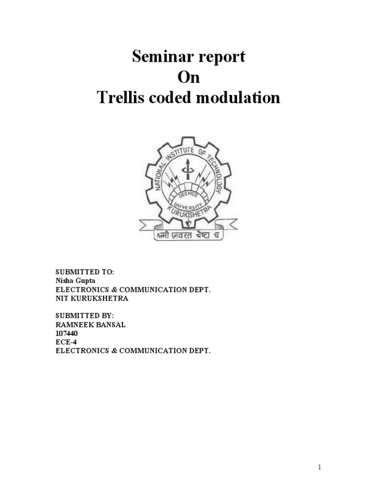 Trellis Coded Modulation Pdf Modulation Wireless