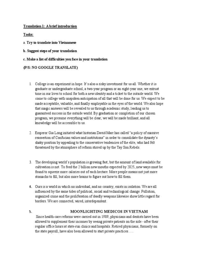 Translation 1 A Brief Intro Final | PDF