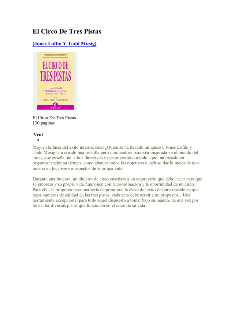 El Circo De Tres Pistas Pdf Business