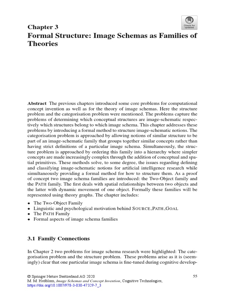Formal Structure Image Schemas As Families of Theories | PDF ...