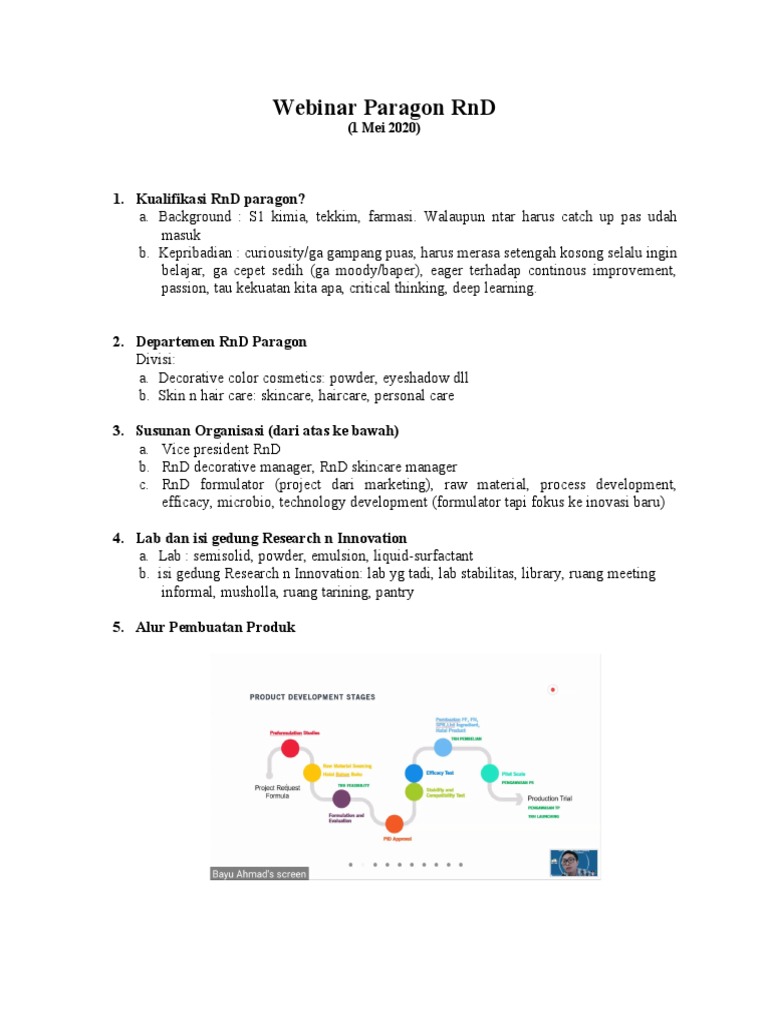 Karir dan Inovasi di RnD Paragon | PDF | Karier & Perkembangan