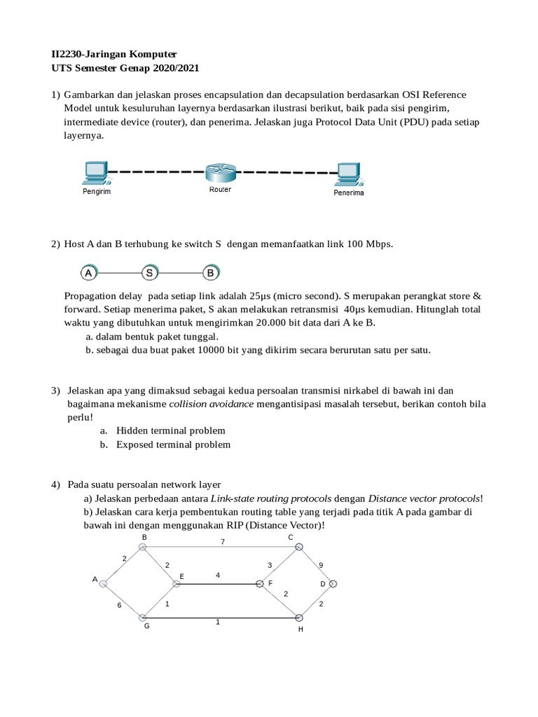 II2230-Jaringan Komputer UTS Semester Genap 2020/2021 | PDF
