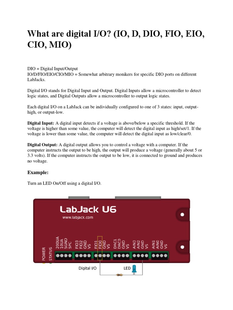 Understanding Digital I/O Functions | PDF
