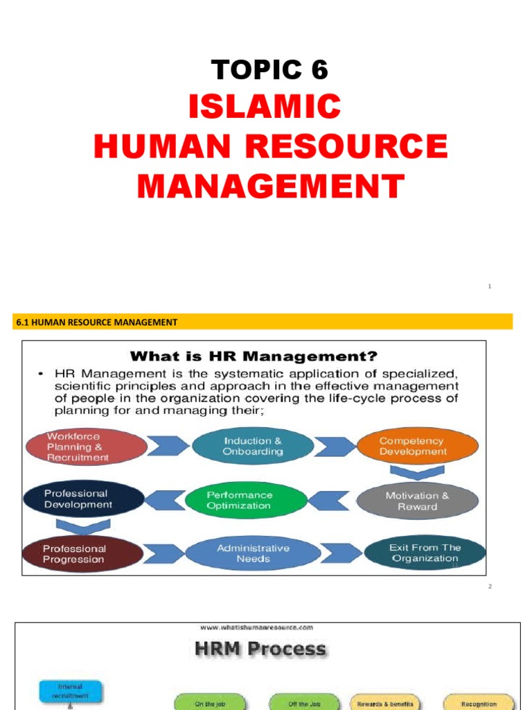 Topic 6 - Islamic HRM | Download Free PDF | Competence (Human Resources ...