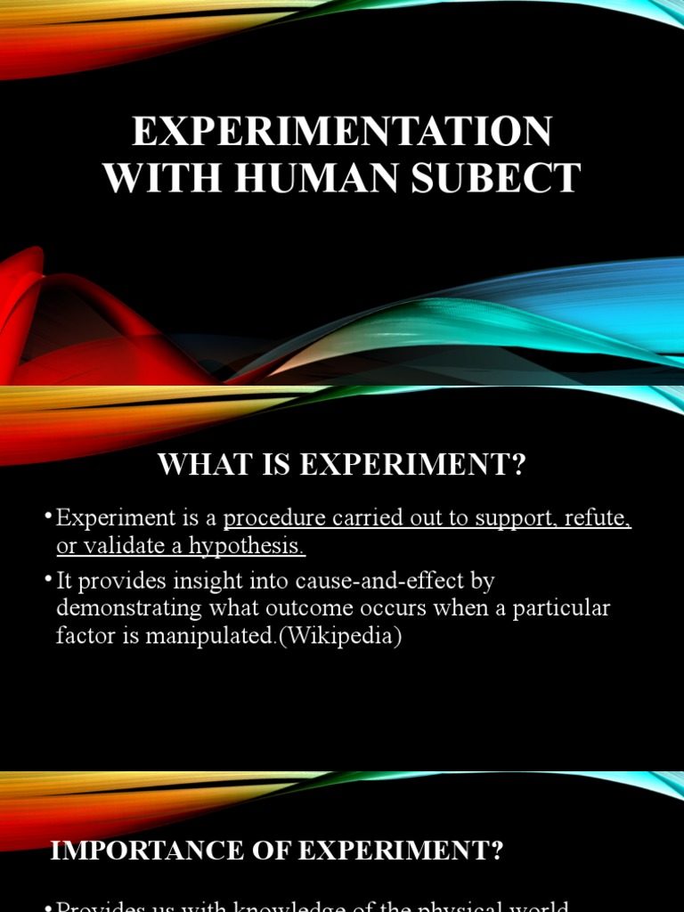 Experimentation With Human Extra | PDF