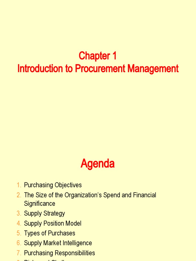 Introduction to Procurement Management | PDF | Supply Chain | Economies