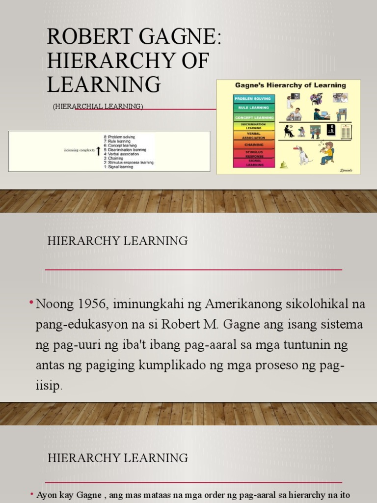 Robert Gagne Hierarchy of Learning Fil 106 | PDF