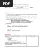 Detailed Lesson Plan (Mixture Characteristics) | PDF | Mixture ...