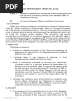 Application for Authority to Print Receipts | PDF | Invoice | Receipt