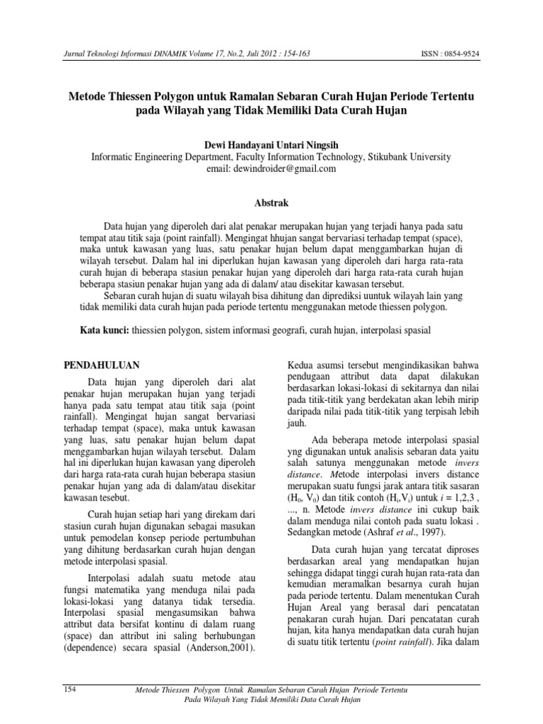 Metode Thiessen Polygon Untuk Ramalan Se 3333d853 | PDF
