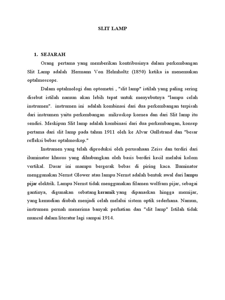 Pemeriksaan Mata Menggunakan Slit Lamp | PDF