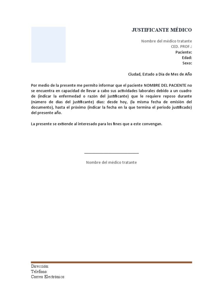 Justificante Médico de Reposo | PDF