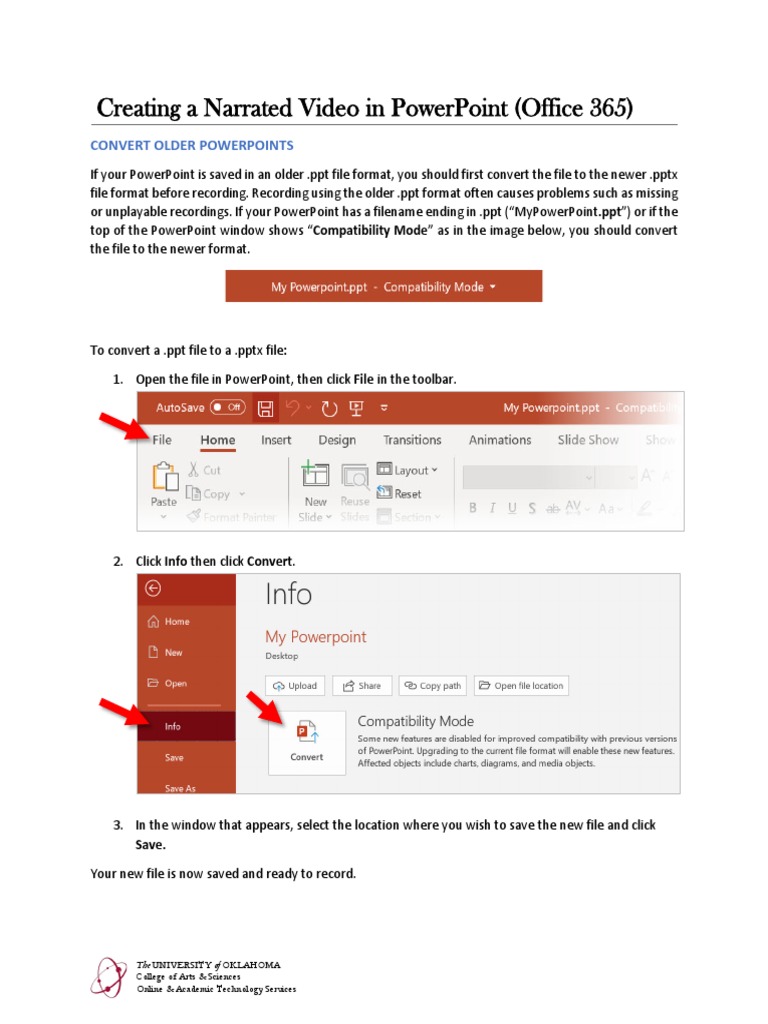 Narrated Powerpoint (Office 365) | Download Free PDF | Microsoft Power Point | Microsoft Windows