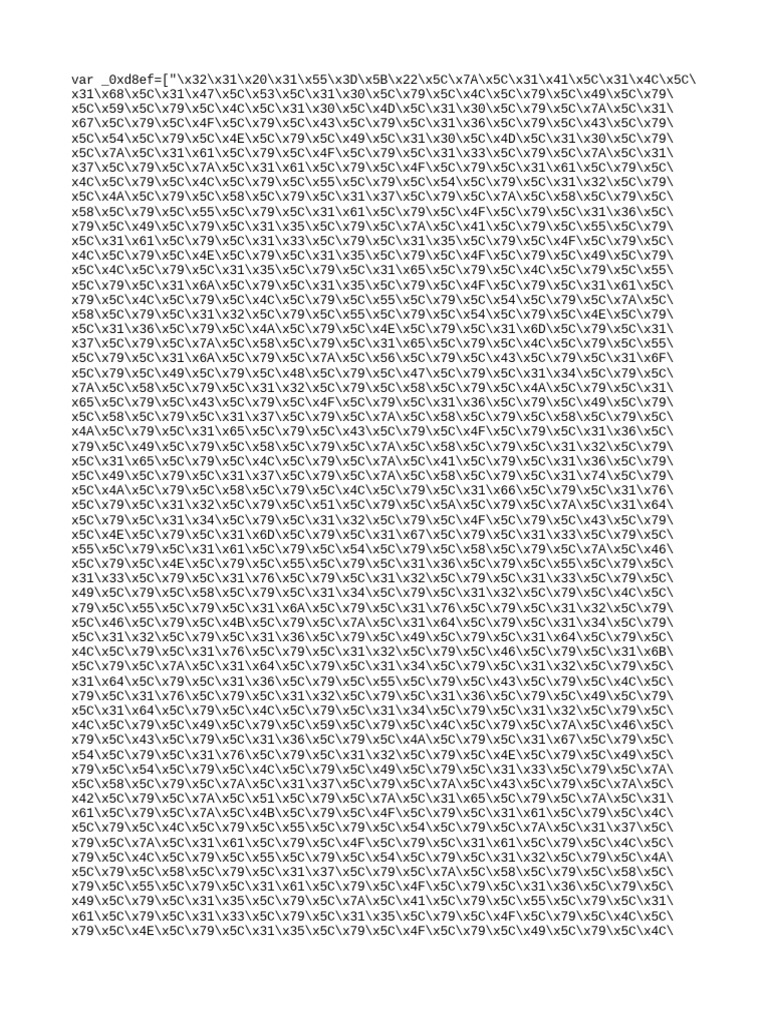 JavaScript Obfuscation Example | PDF | X86 Architecture | Intel
