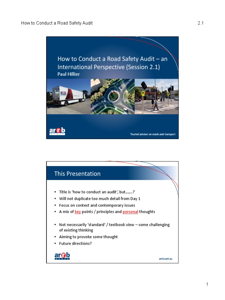 2-1 How To Conduct A Road Safety Audit - PH | PDF | Audit | Road ...