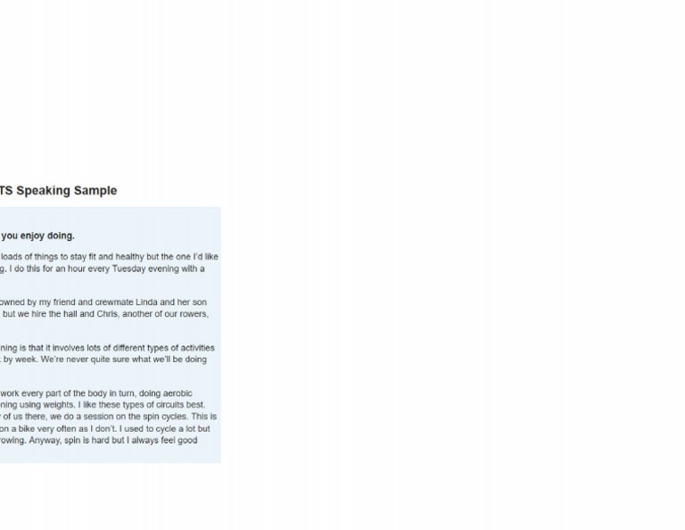 SPK IELTS Speaking | PDF