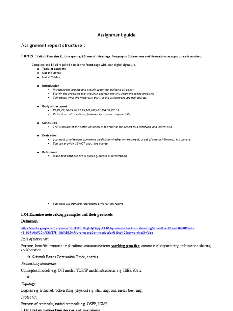 Assignment-Guide Checklists | PDF | Network Topology | Computer Network