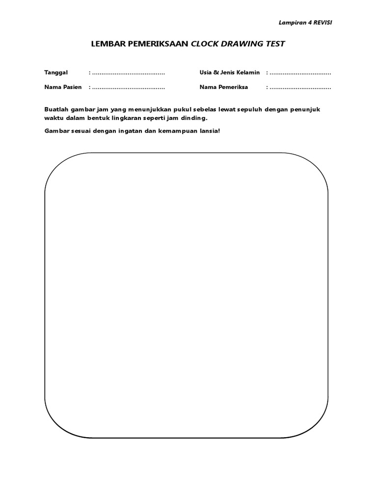 Penilaian Clock Drawing Test | PDF