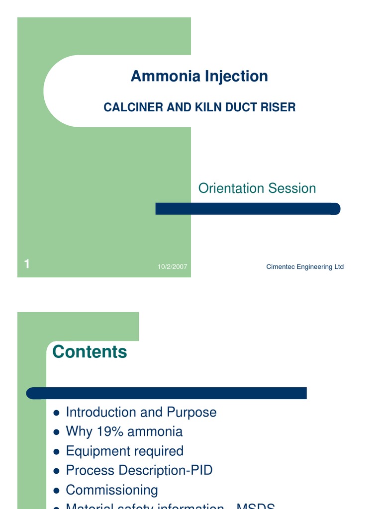 Ammonia Injection System | PDF | N Ox | Ammonia