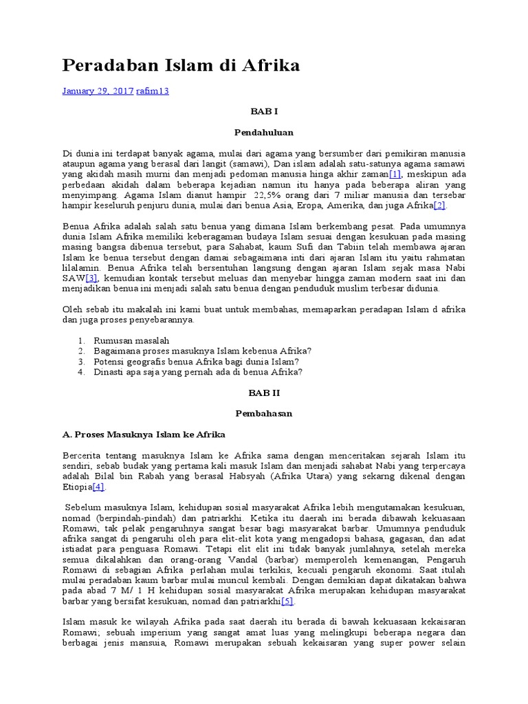Peradaban Islam Di Afrika | PDF