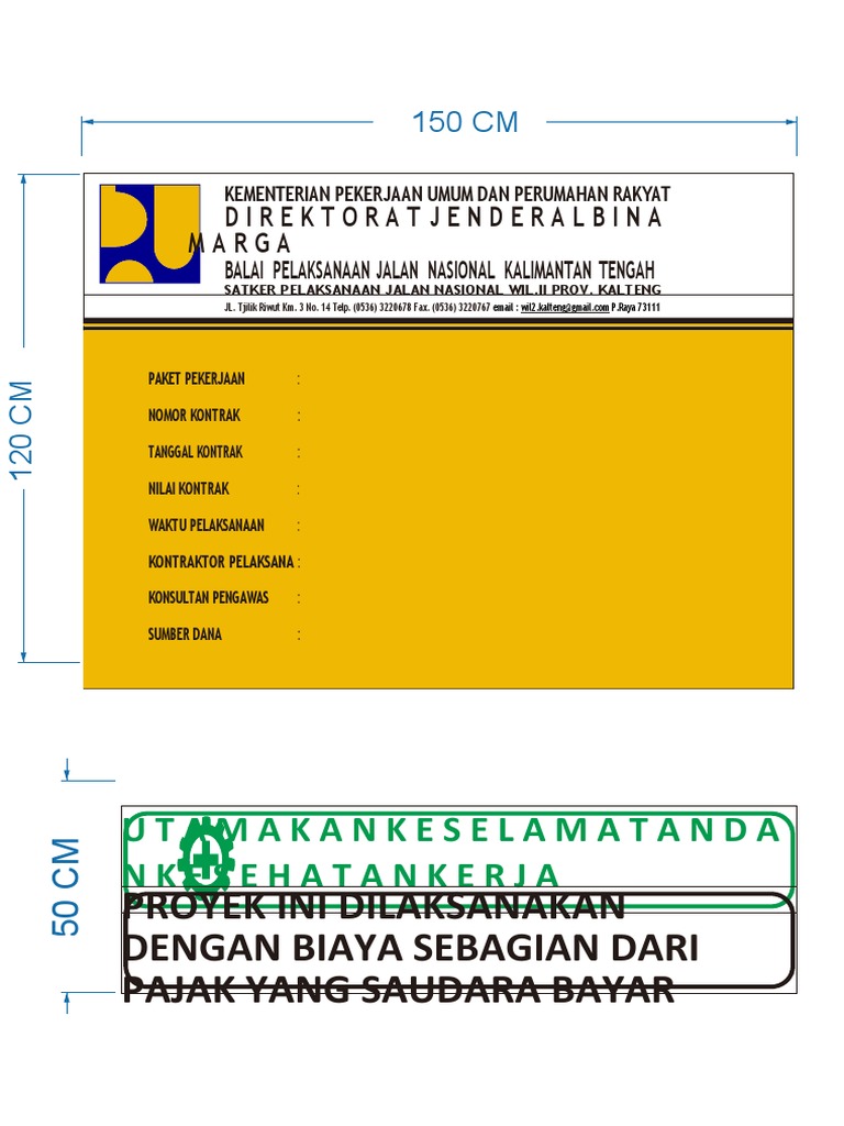 Contoh Papan Nama Proyek | PDF