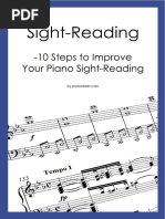 Piano Sight Reading Exercises For Beginners | PDF