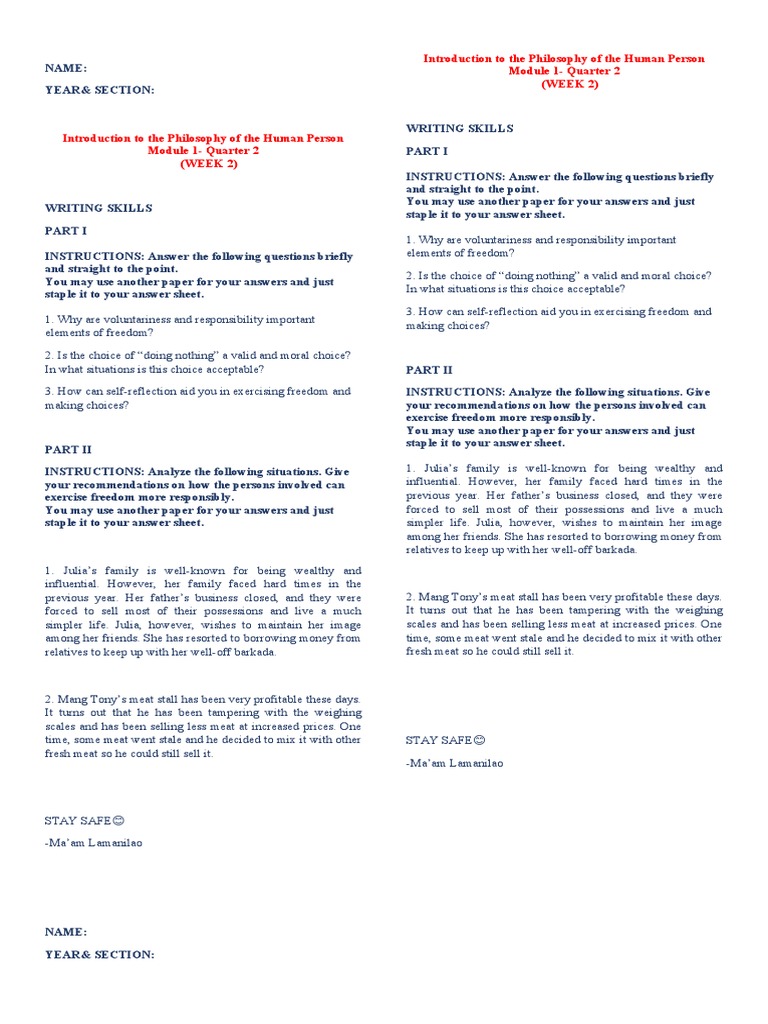 Intro To Philo Quarter 2 Week 2 | PDF