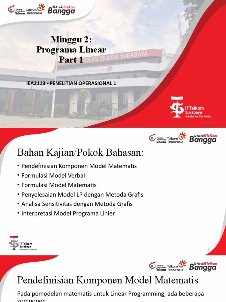 Minggu 2 Programa Linear Part 1 | PDF | Linear Programming | Applied ...