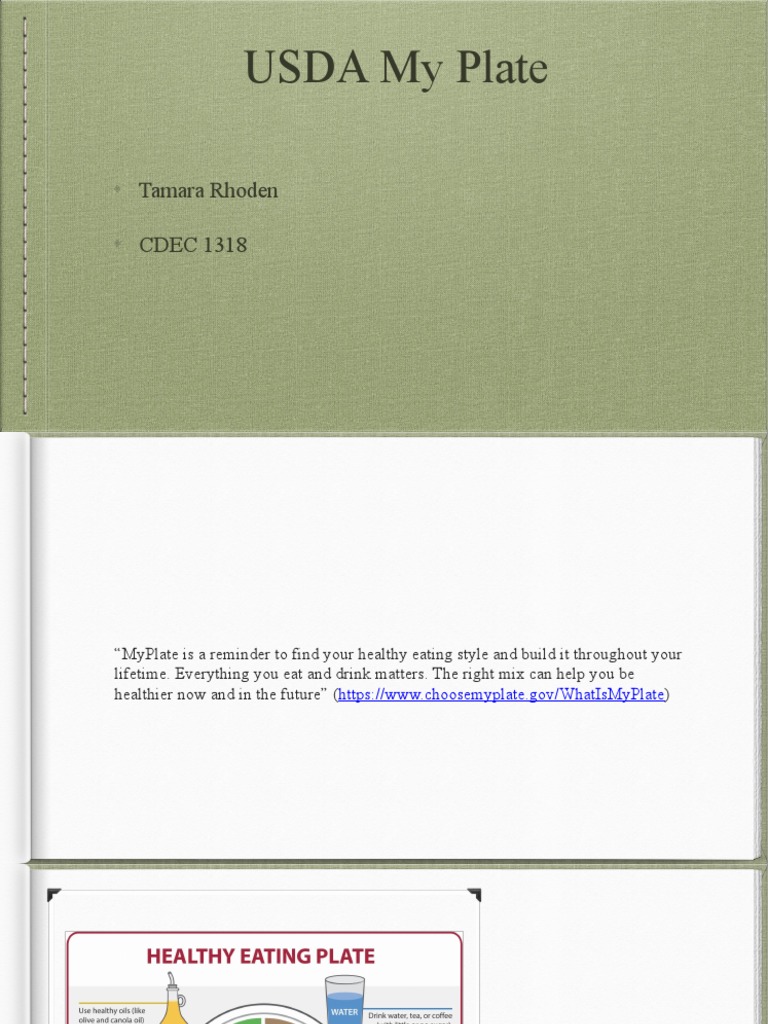 Promoting Healthy Eating: A Summary of the USDA MyPlate Program and its ...