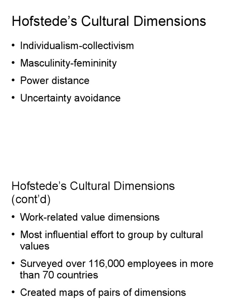 Hofstede | PDF | Human Nature | Social Psychology