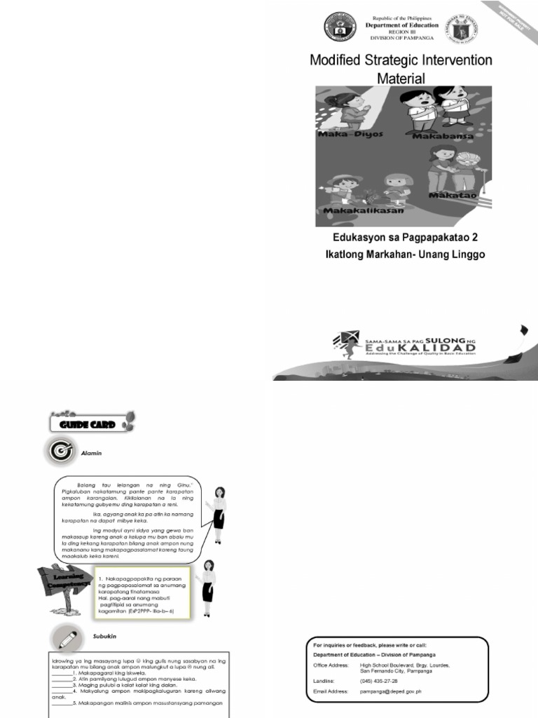 Grade 2 ESP Quarter 3 Week 1 | PDF