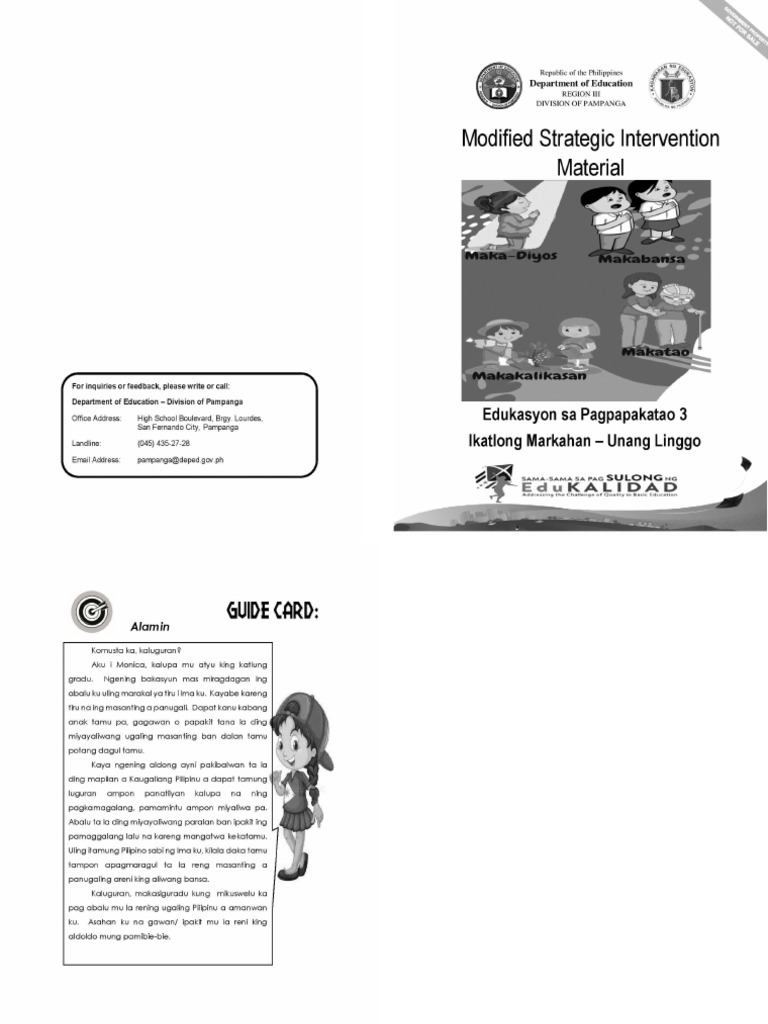 Grade 3 ESP Quarter 3 Week 1 | PDF