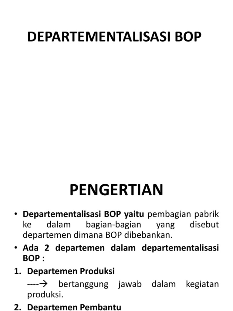 Bab 6 - Departementalisasi Bop | PDF | Teknologi & Rekayasa