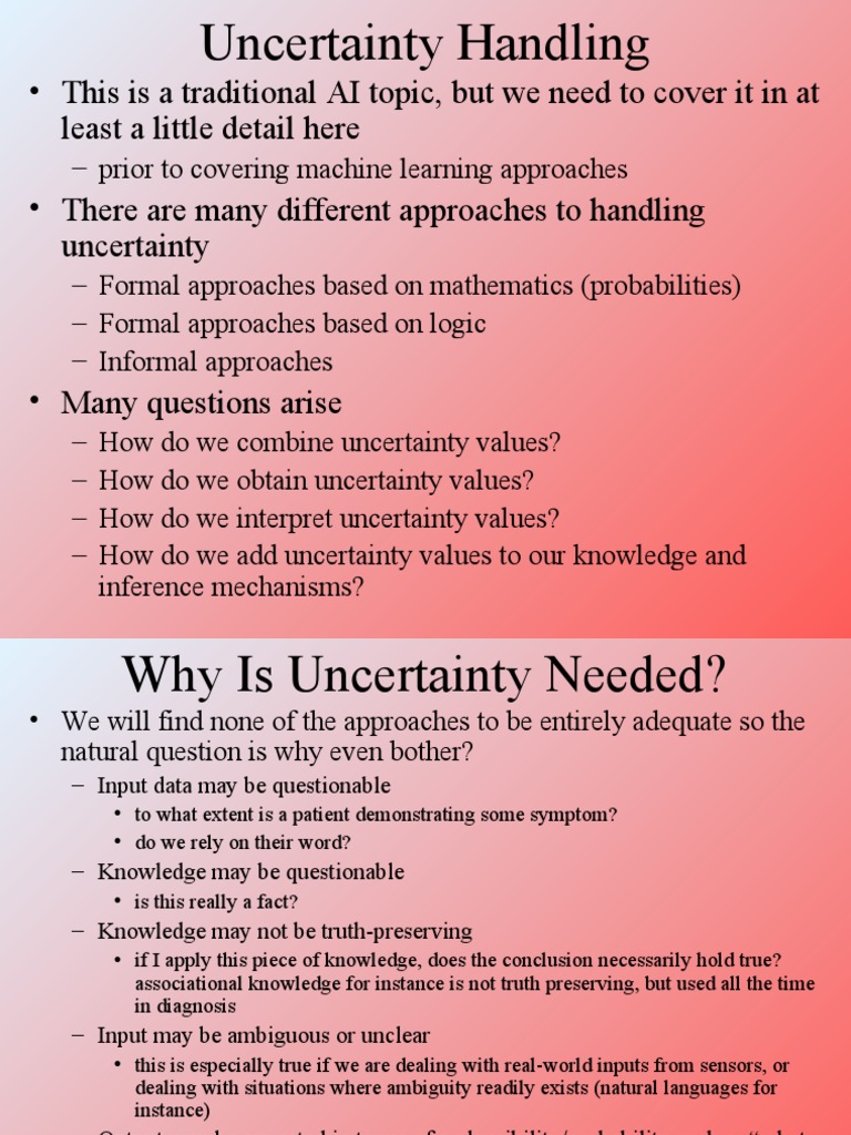 Uncertainty | PDF | Bayesian Network | Fuzzy Logic