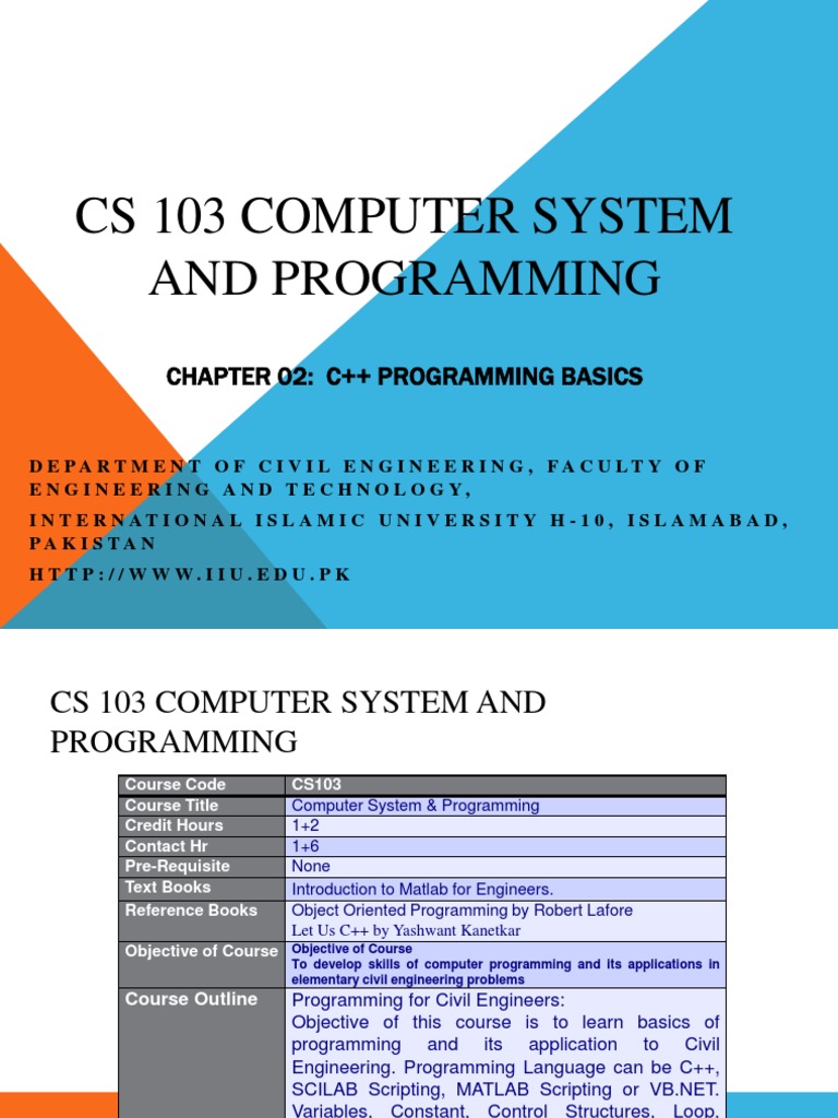 C++ Programming Basics Chapter | PDF | Data Type | Integer (Computer Science)