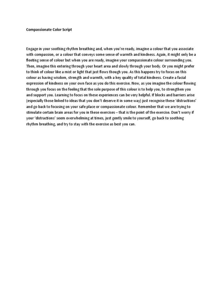 Compassionate Color Script | PDF